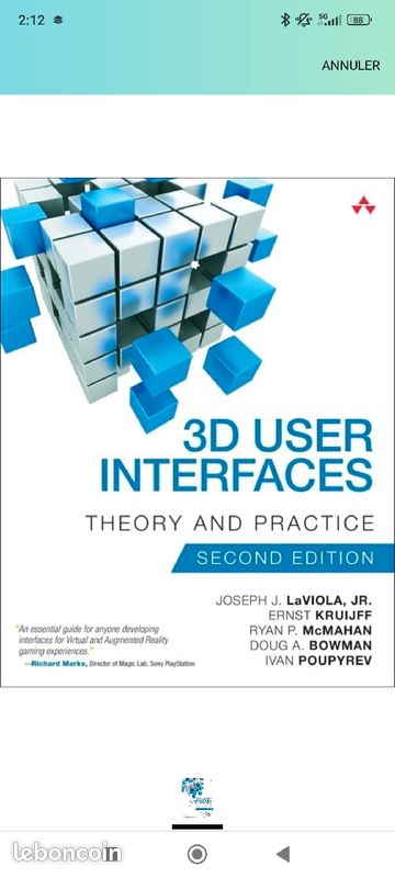 Livre 3D user interface UX - Livres