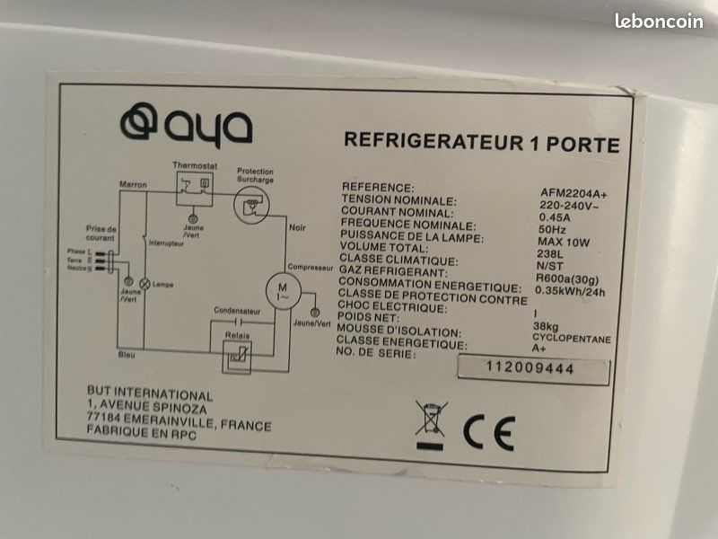 Frigo AYA - Électroménager