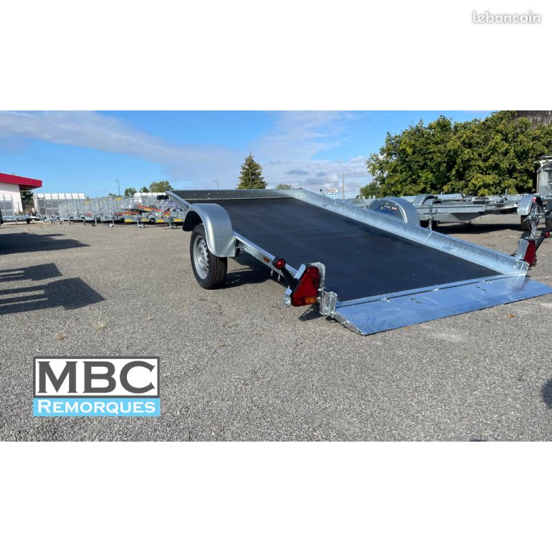 Remorque plateau 750 kg lider robust basculant avec hayon de charge ...