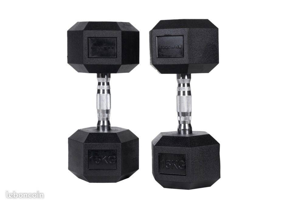 HALTÈRES HEXAGONAUX - PAIRE - 30kg - Sport & Plein air