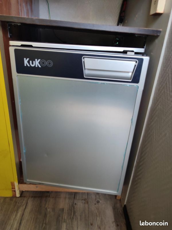 Frigo 12v et 24v DC à Compression Argenté 2 en 1 46 L Acier Inoxydable ...
