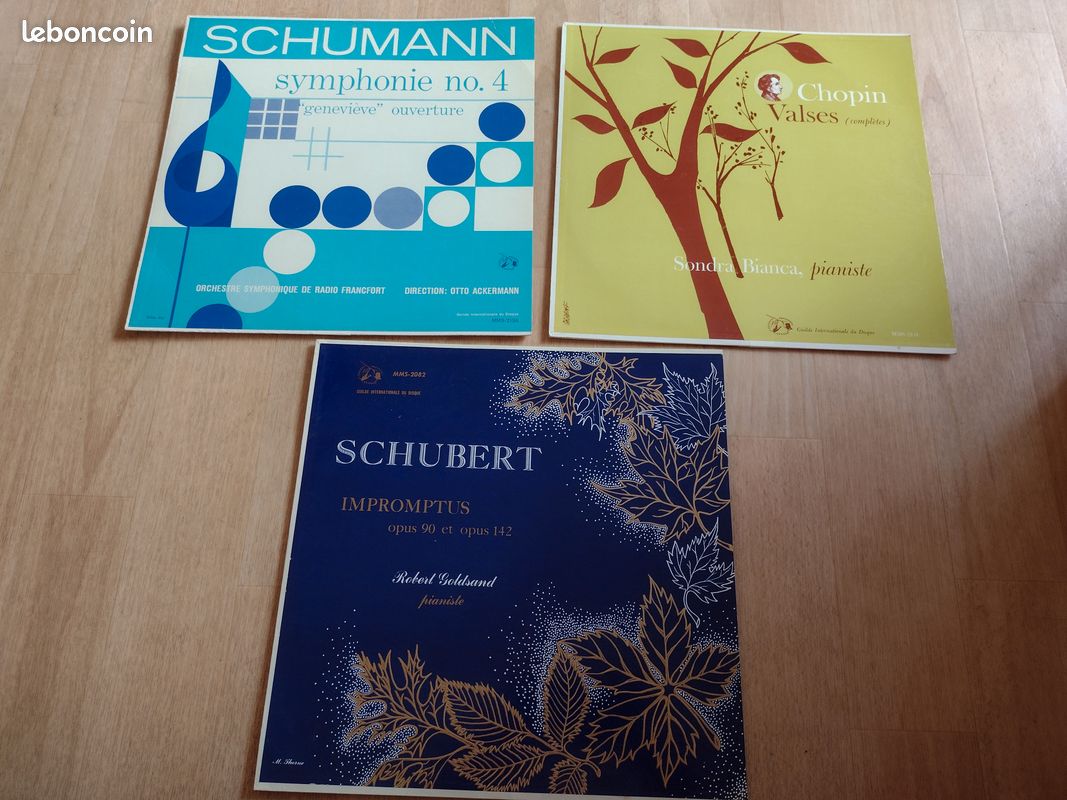 Ancien vinyl 33 tours classique Chopin Schumann Schubert (NM) - Collection