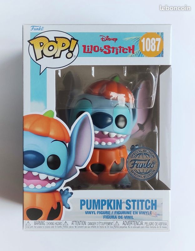 Funko POP Stitch Citrouille (Pumpkin) #1087 - Disney - Figurine Vinyle ...