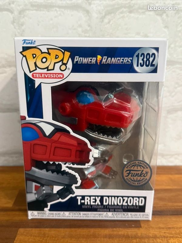 🦖⚡ Funko Pop N°1382 – T-Rex Dinozord – Power Rangers ⚡🦖 - Jeux & Jouets