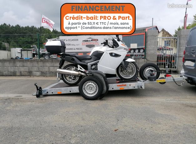 Remorque porte moto abaissable d'occasion - Équipement moto - leboncoin