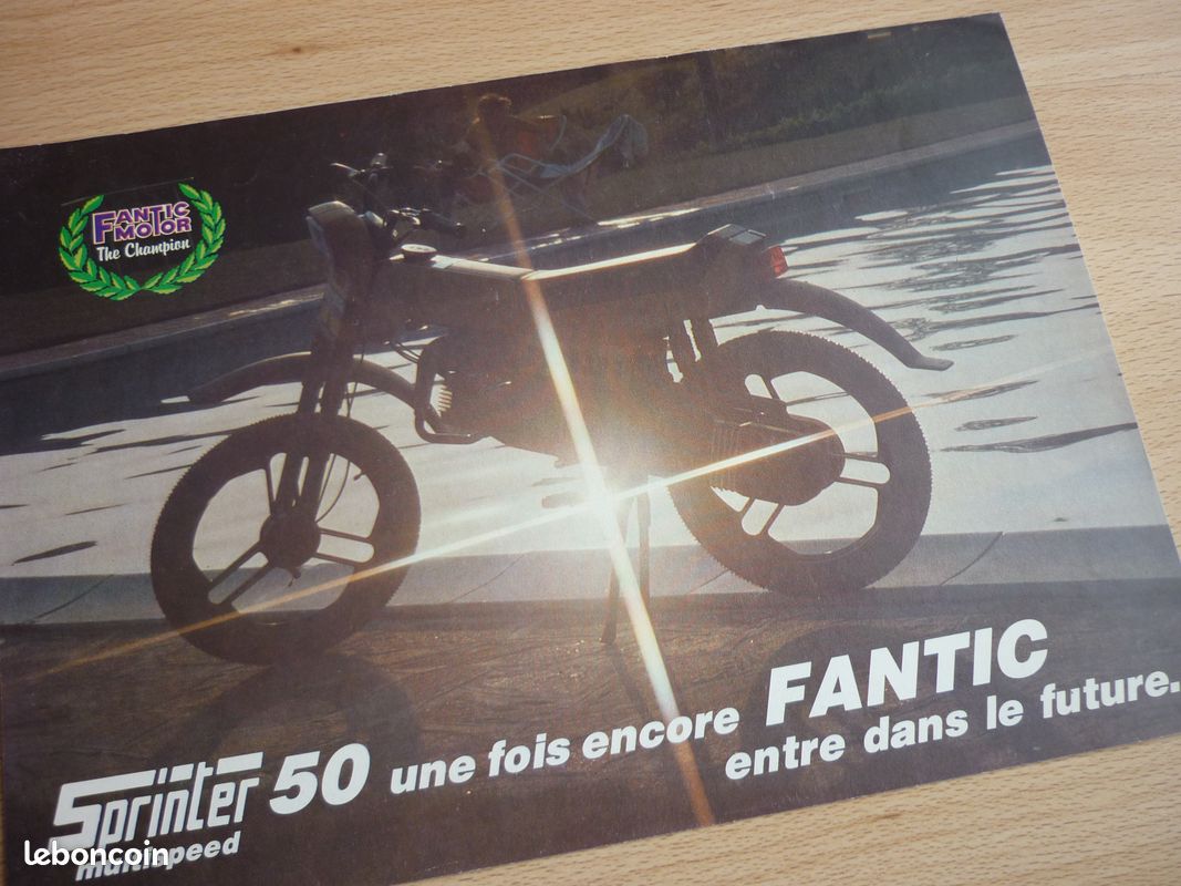 Prospectus FANTIC MOTOR 50 SPRINTER de 1983 à 8 euros - Équipement moto