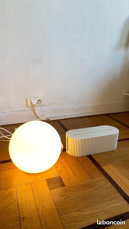 Lampe + boite cache fil - Décoration