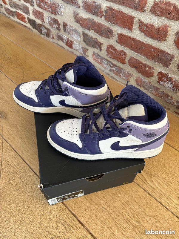 Nike air Jordan 1 mid fille violet:/parme - Chaussures