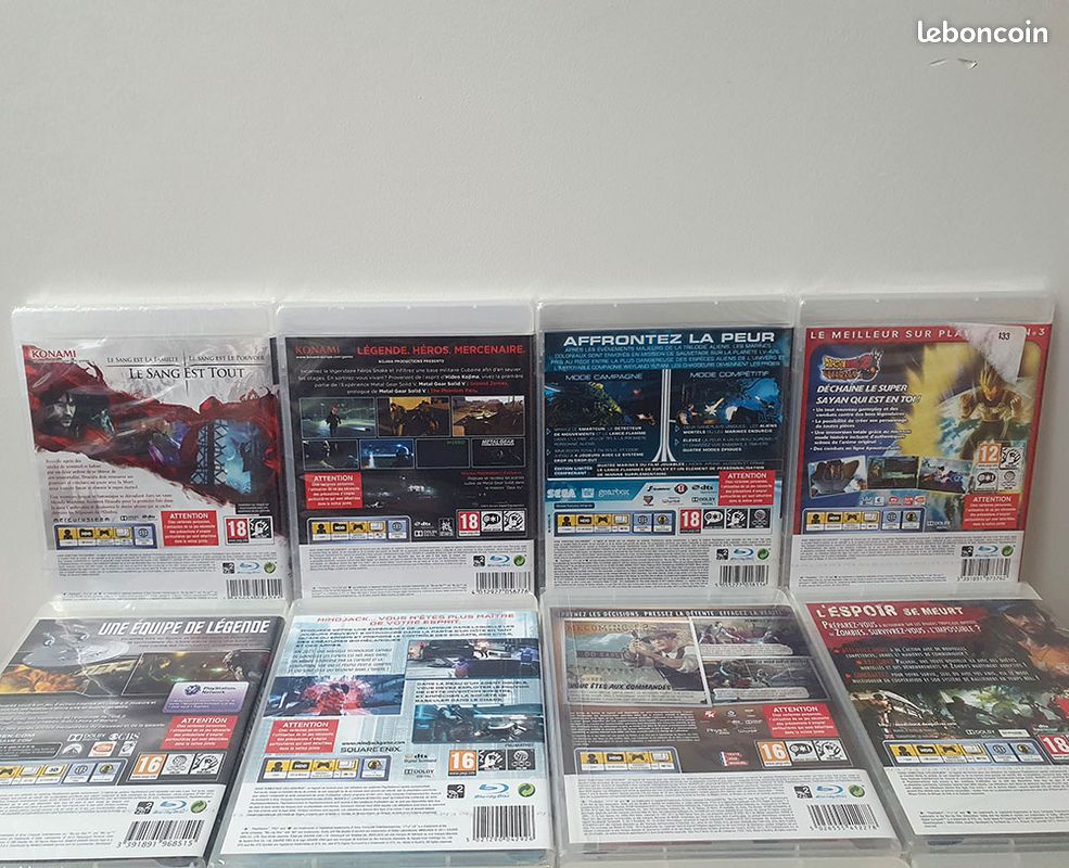 Lot de Jeux Playstation 3 PS3 Neufs (Metal Gear Solid 5, Aliens ...