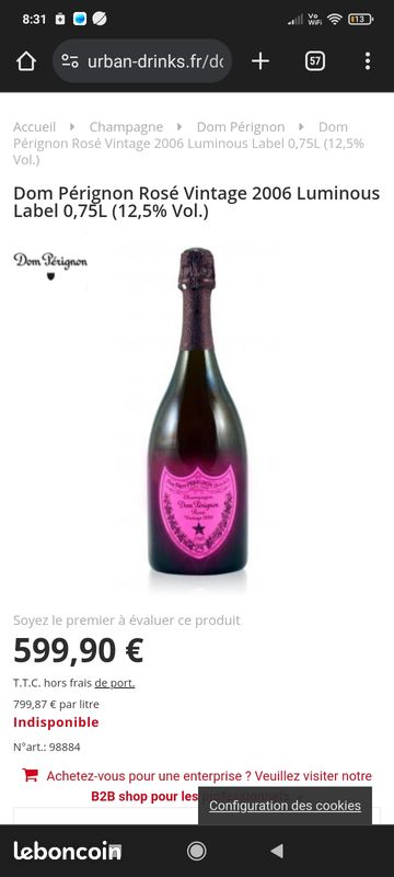 Dom Pérignon Luminus label rosé vintage 2006 - Vins & Gastronomie