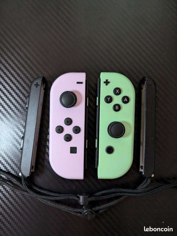 Joycon officiel vert rose pastel - Consoles