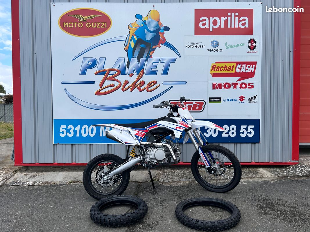 Pit Bike 140cc BASTOS MXF 140 grandes roues 14/17 - BLANC - édition 2024 (Moto Ado Piste - Cross ...