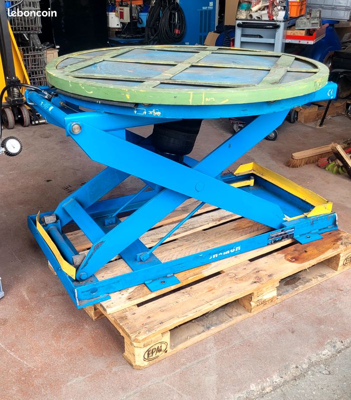 Table élévatrice pneumaique rotative 1300kg - Manutention - Levage