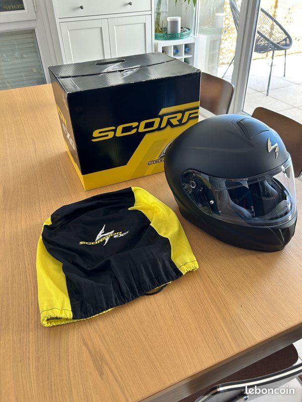 Casque moto intégral Scorpion EXO homologué – Taille S – Noir mat ...