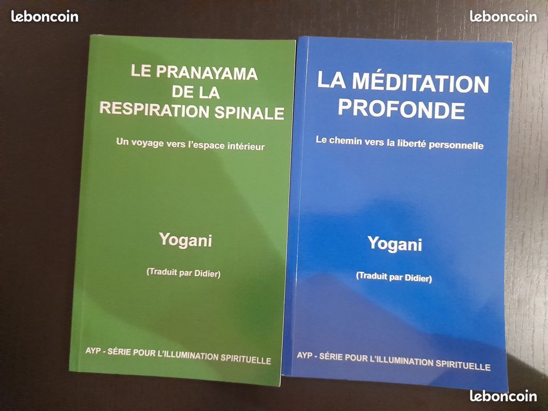 Lot de livres : YOGANI- La méditation profonde - Le Pranayama - Livres