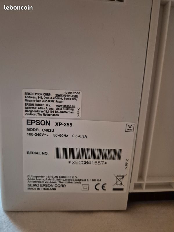 Imprimante Epson XP-355 - Accessoires informatique