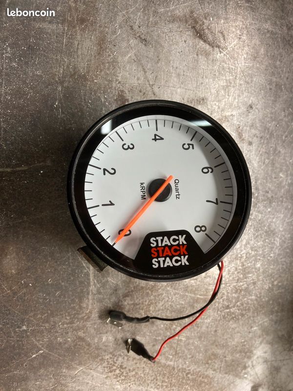 Compte tours Stack ST200 80mm 8000trs - Équipement moto