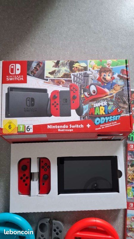 Nintendo switch plus édition super mario odyssey - Consoles