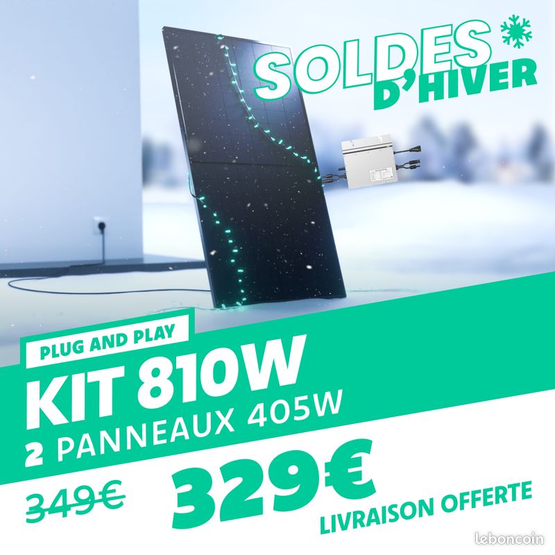 Kit solaire Plug & Play 810W – 329 livré 🔌☀️⁯⁮⁭ ‍‍ ⁮⁢⁢⁬⁭‌⁫ - Bricolage