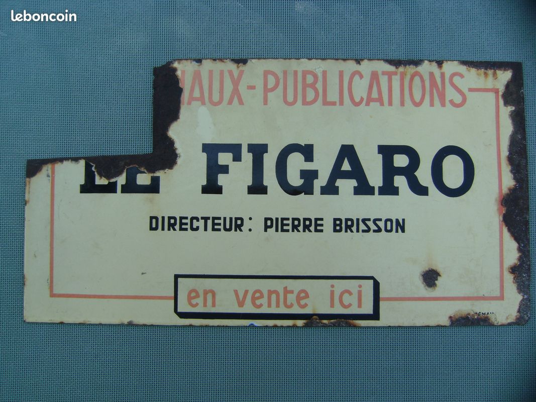 Plaques émaillées le figaro - Collection