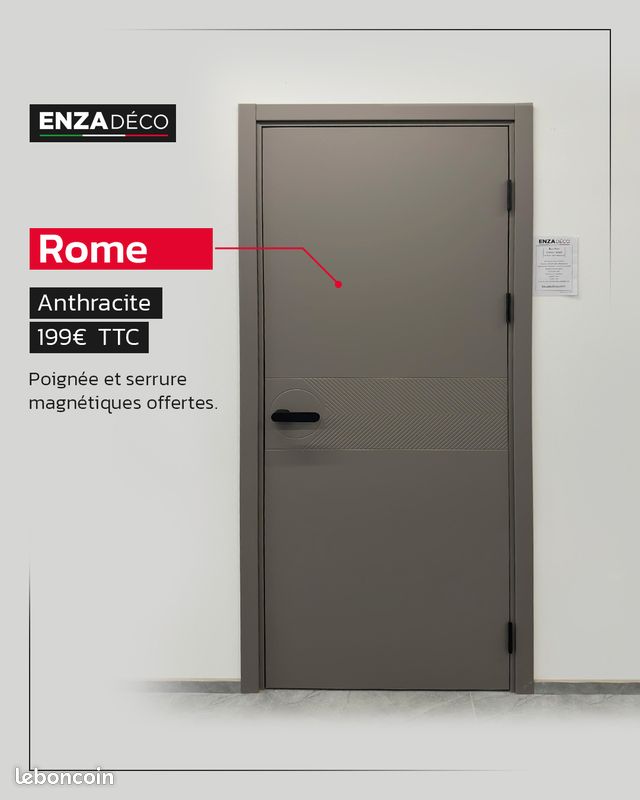 🔴[74] Porte d'intérieur - Charniere invisible, poigne et serrure offert ...