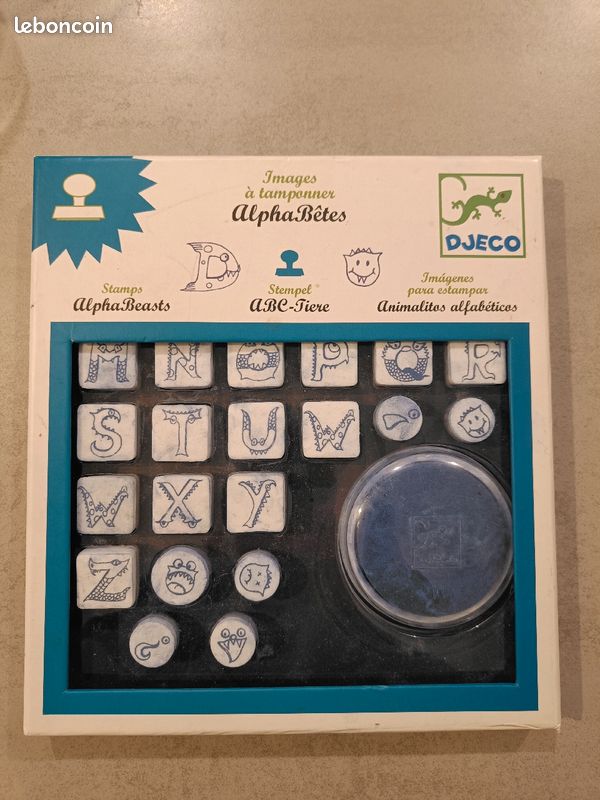 Alphabet à tamponner Tampons lettre Alphabêtes - Loisirs créatifs