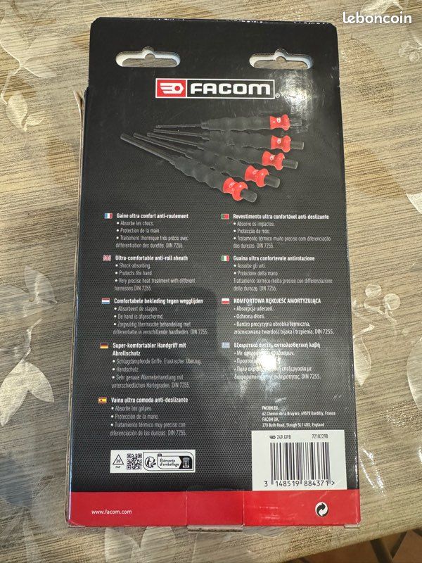 Jeu de 5 chasse goupilles facom en coffret - Bricolage