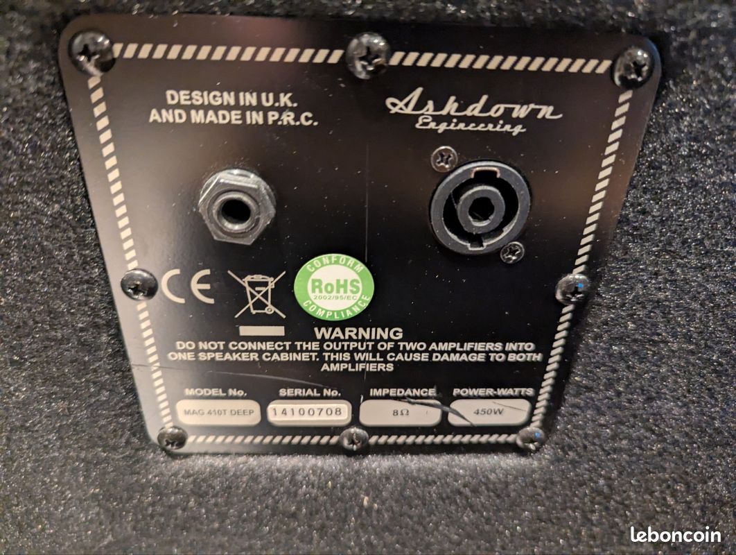 Baffle Basse Ashdown MAG 410T Deep - Instruments de musique