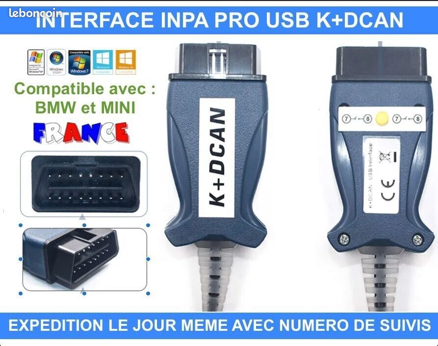 Interface inpa pro avec switch pour bmw et mini - Équipement auto
