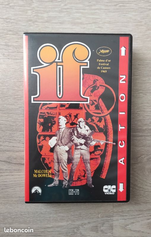 If... VHS (Paramount CIC Vidéo) avec Malcolm McDowell (Palme d'Or 1969) - DVD - Films