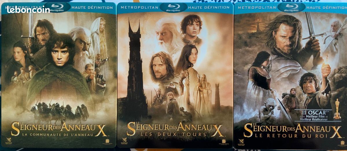 3 blu-ray Steelbook Le Seigneur des Anneaux - DVD - Films