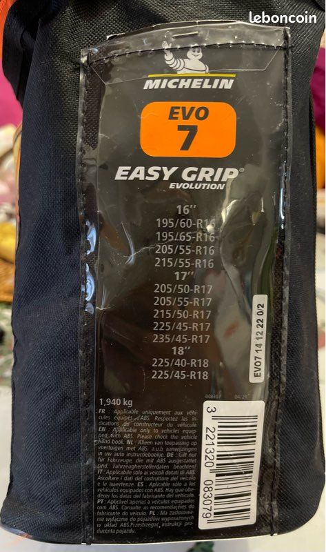 Chaînes pneus neige composite EVO7 - Équipement auto