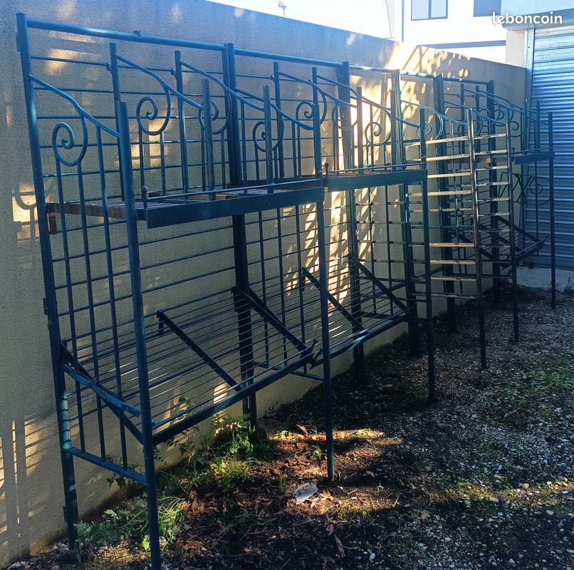 Panetiere de Boulanger en fer forge - Antiquités