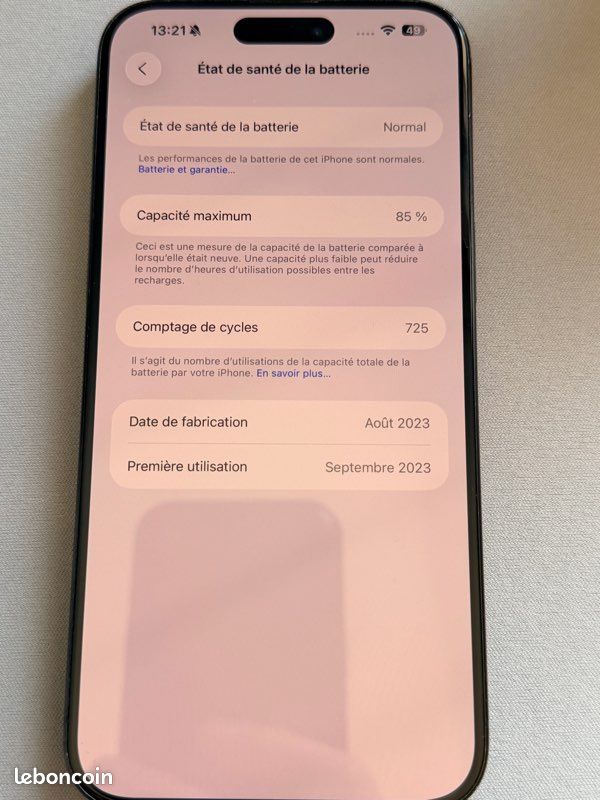 IPhone 15 pro Max bleu titane 256go - Téléphones & Objets connectés