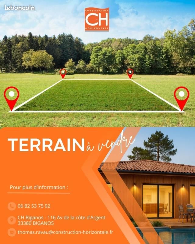 Terrain 630 m² Le Teich - Ventes immobilières