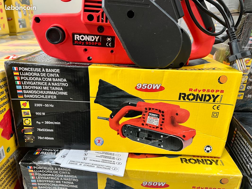 Ponceuse a bande rondy 950w - Bricolage