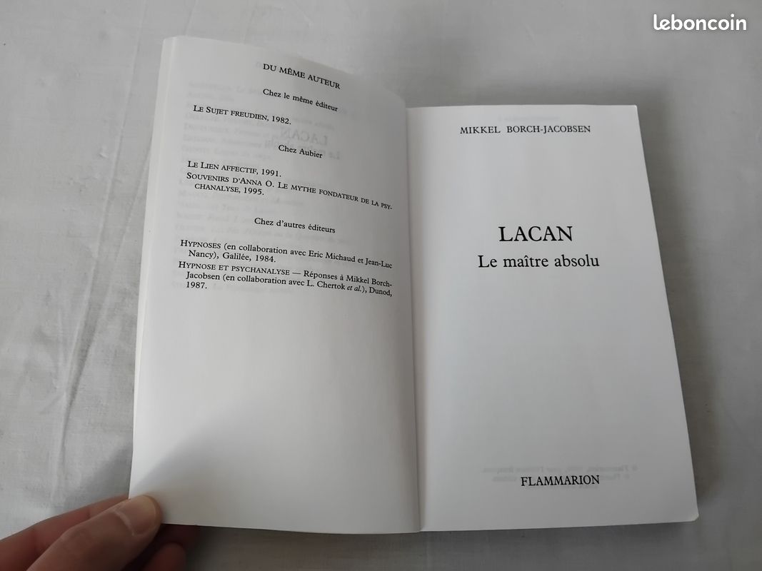 Mikkel Borch-Jacobsen - Lacan le maître absolu - Livres