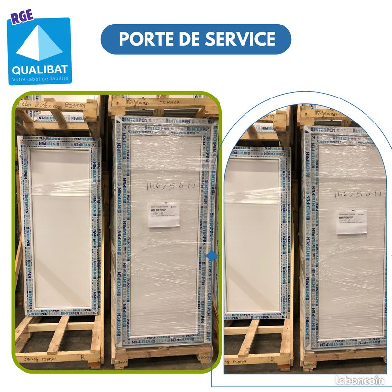 Portes de service PVC en stock - praticité au rendez-vous - Bricolage