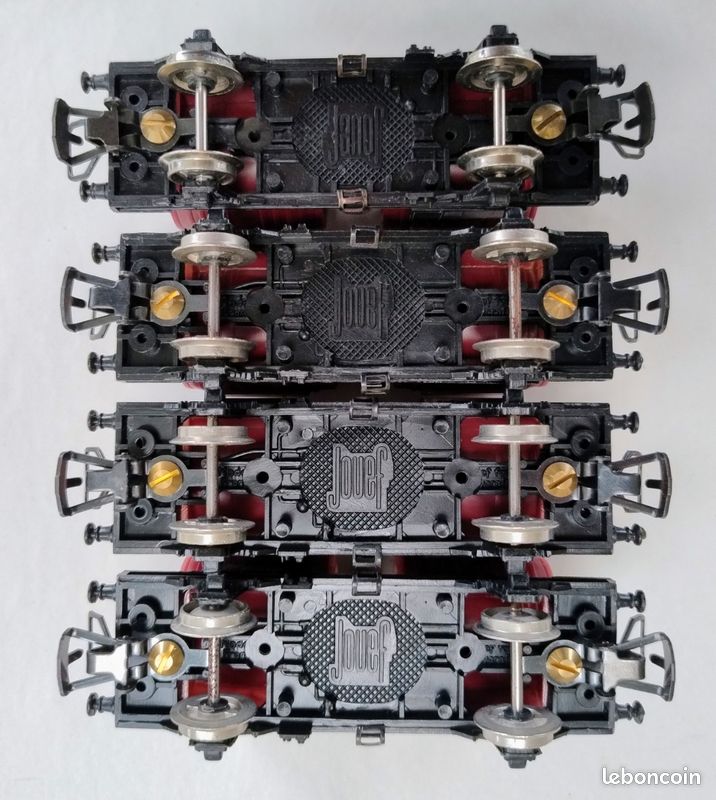 Lot de 4 wagons bi-foudre, Jouef, Ho (1/87) - Modélisme