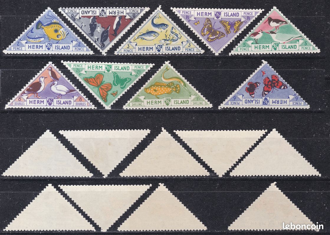 Philatélie-Timbres EUROPE-GB-HERM Island 1954 YT entre H17 et H28 Neufs - Collection