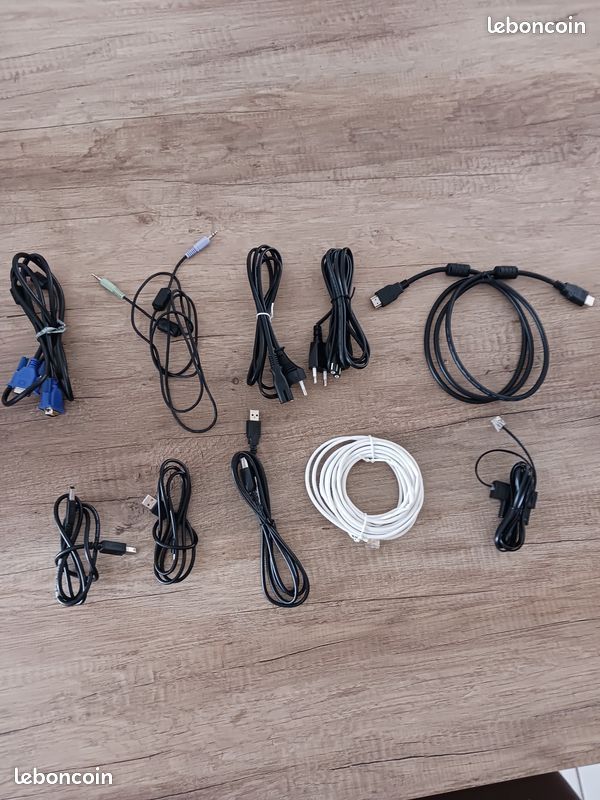 LOT COMPLET DE CABLES NEUFS pour PC - ORDINATEURS - IMPRIMANTES ...