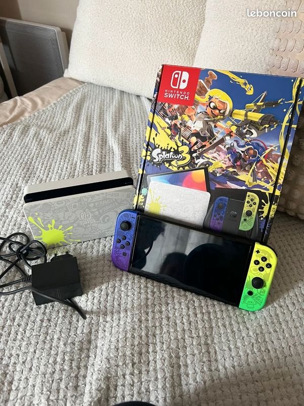 Console Nintendo switch oled splatoon édition limitée - Consoles