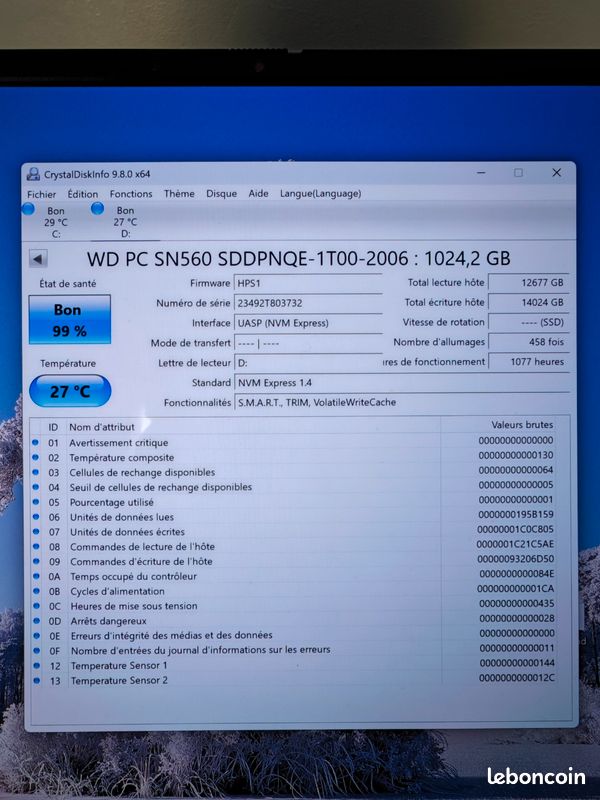 Western Digital SN560 NVMe 1TB Gen4 x4 Internal M.2 2280 SSD (SDD ...