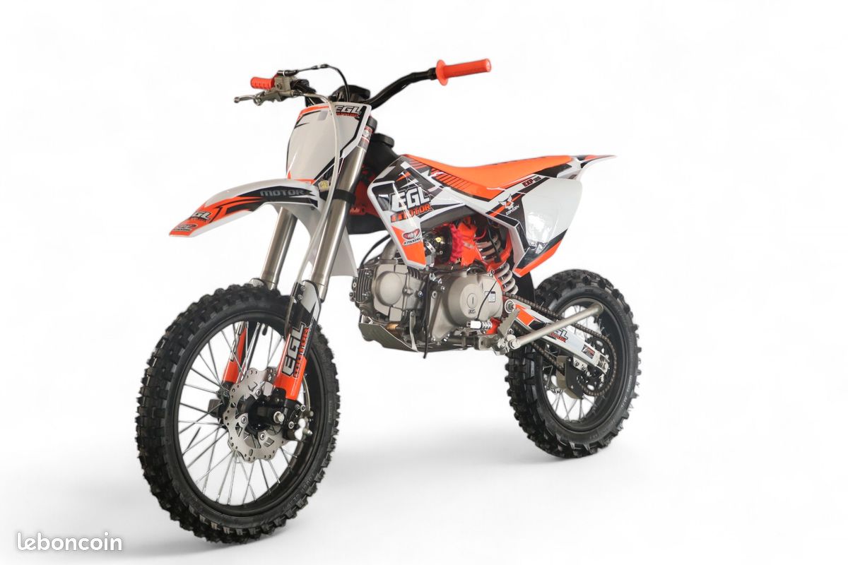 Dirt Bike 125cc NEUVE – 14/17 Grandes Roues, Fourche Inversée, Selle Anti-Dérapante, Boîte Semi ...