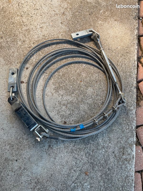 Ligne de vie inoxydable diamètre 8mm de 10 mètres de long complète Très ...