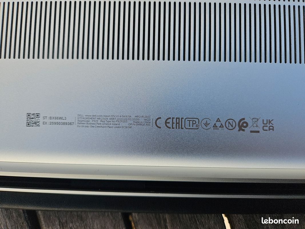 Dell XPS 17 9720 - SOUS GARANTIE - i7 12700H / 4K Tactile / RTX 3060 ...