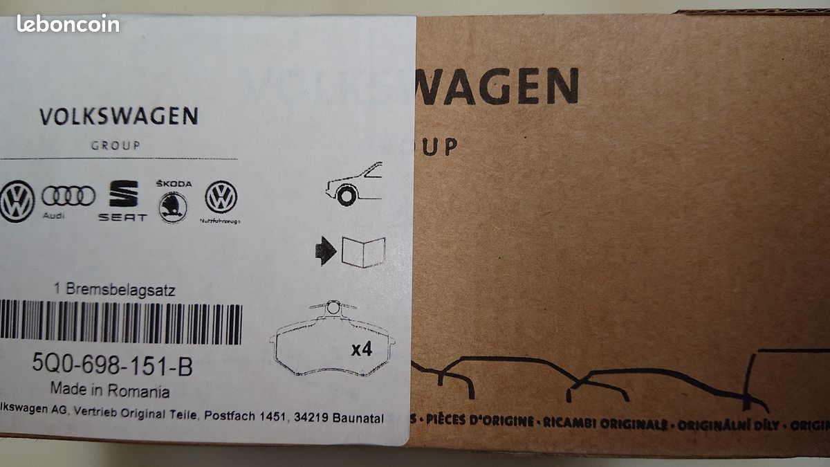 Plaquettes de frein avant 5Q0698151B - Équipement auto