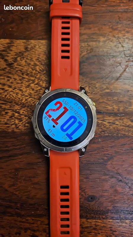 BRACELET GARMIN QUICKFIT 22 pour montre Garmin (47mm) = ROUGE ...