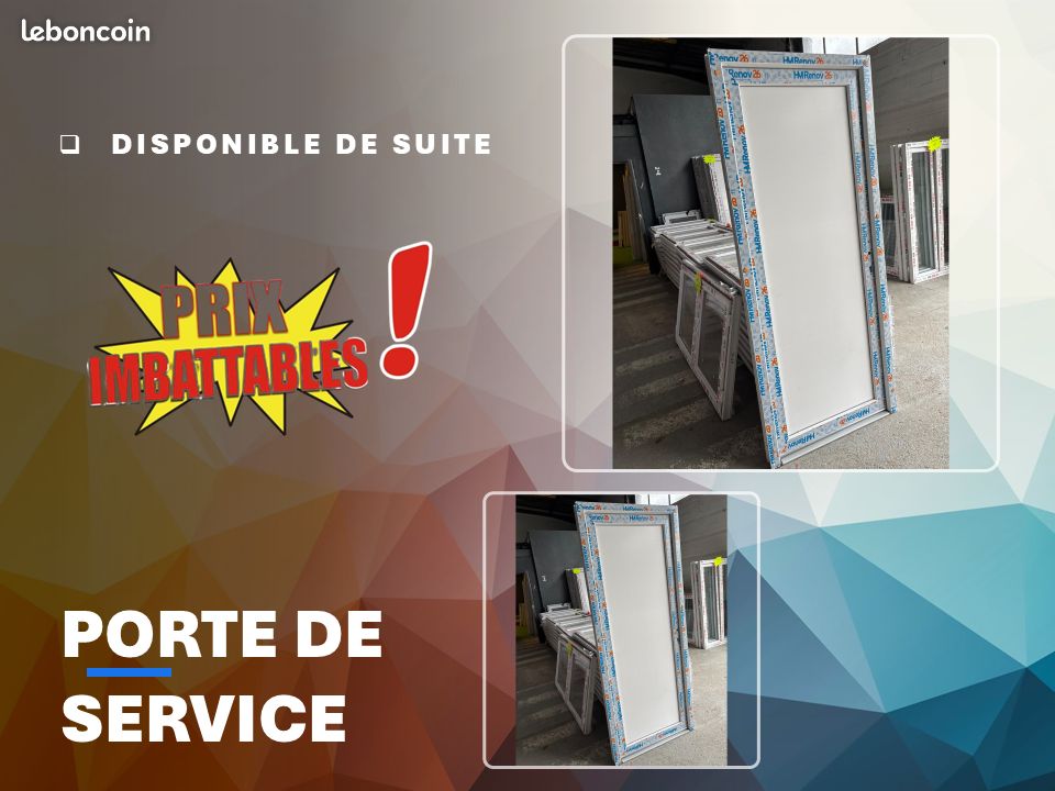 Porte de service, seuil alu bas - Bricolage