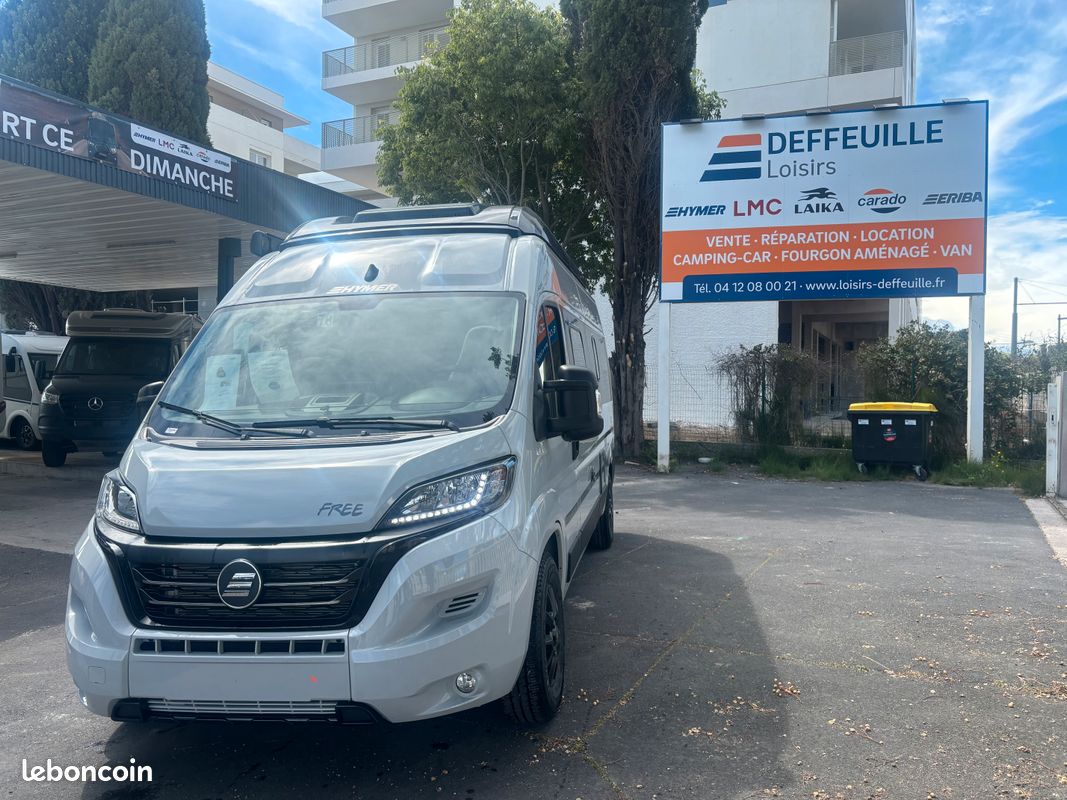 Fourgon hymer free 600 campu toit relevable - Caravaning